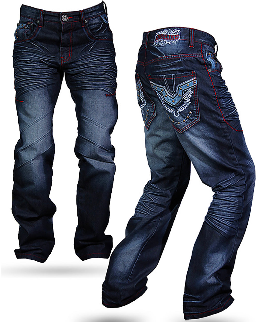 Mens Designer Jeans Logo Welldone Mart