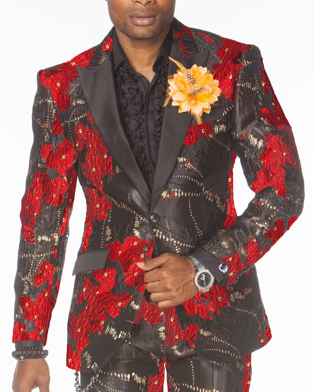 Red prom suit store